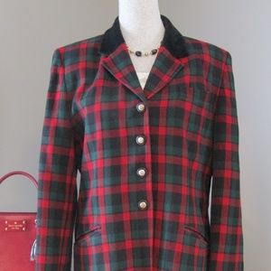 Pendleton | Jackets & Coats | Vintage Pendleton Usa Wool Plaid Blazer W ...